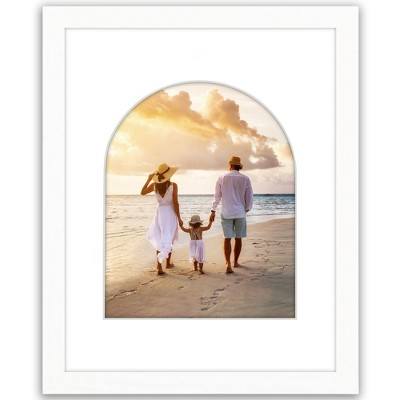 Americanflat 8x10 Picture Frame With Arch Mat Insert And Shatter ...