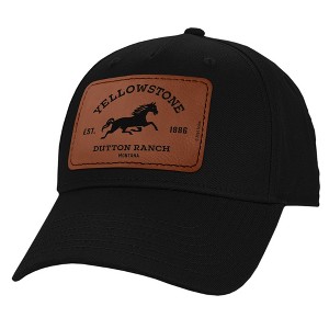 Yellowstone Dutton Ranch Horse Laser Engraved Leather Patch Snapback 5 ...
