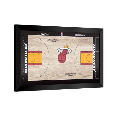 Miami Heat Logo Black Framed Bar Plaque By Trademark Gameroom : Target