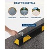 2 Pack 72" Rubber Parking Curb, Heavy Duty Stopper with Reflective ...