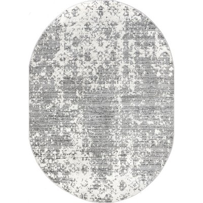 Nuloom Deedra Modern Abstract Area Rug, Oval 4' X 6', Gray : Target