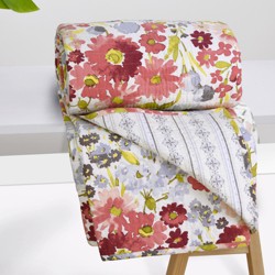 Nanette Floral Quilted Throw - Levtex Home : Target