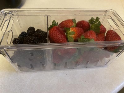 Divided Berry Bin With Lid Clear - Brightroom™ : Target