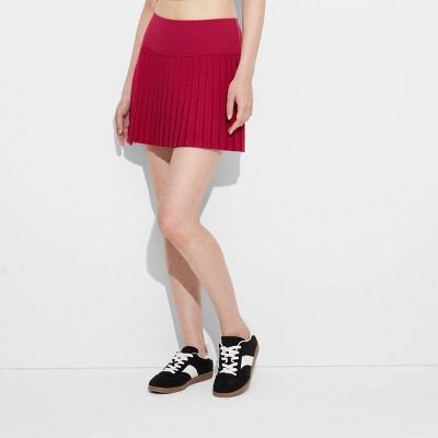 Women's Game Day Pleated Skort - Joylab™ Dark Red Xl : Target