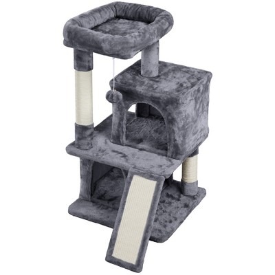 Yaheetech 36"h Cat Tree House With 2 Condos For Small Cats Kittens ...