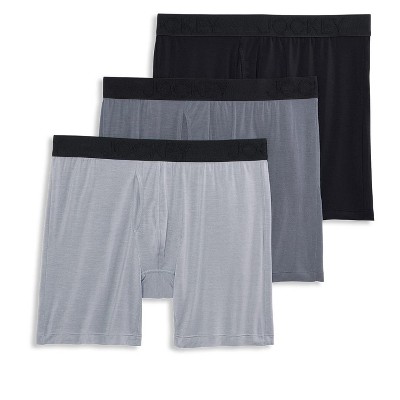Jockey Men's Active Ultra Soft Modal 6" Boxer Brief - 3 Pack M Black ...