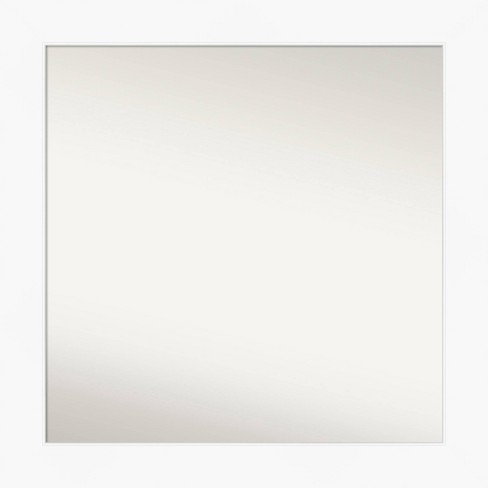 Amanti Art 32 x32 Non beveled Cabinet White Wall Mirror Modern Square Polystyrene Framed Wall Mounted Target