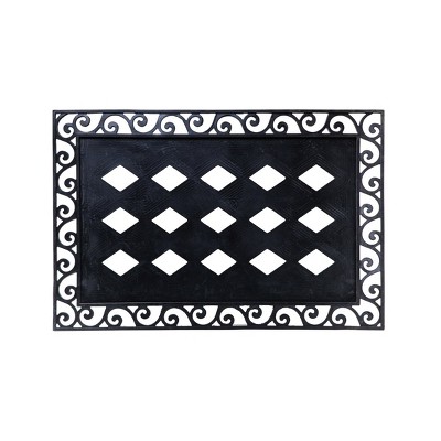 Evergreen Scroll Cutout Embossed Floor Mat Indoor Outdoor Rubber Tray 2 ...