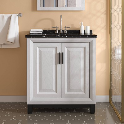 Short Wood Bath Storage Tower White Metal - Brightroom™ : Target