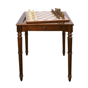 Wood 3-in-1 Chess Checkers Backgammon Table with Game Pirces and ...