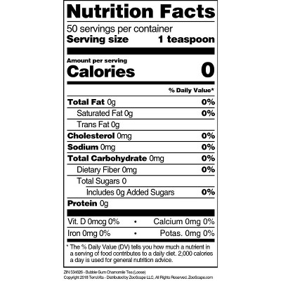 TerraVita Bubble Gum Chamomile Tea (Loose) (8 oz, ZIN: 534626, 2-Pack ...