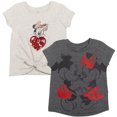 Disney Minnie Mouse Little Girls 3 Pack Graphic T-shirts Pink/white ...
