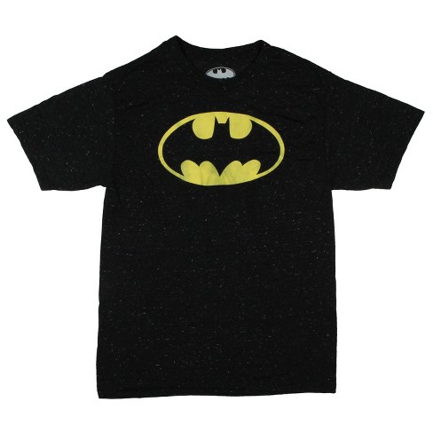 Dc Comics Men's Batman Bat Logo Specked Heather Short Sleeve Adult T ...
