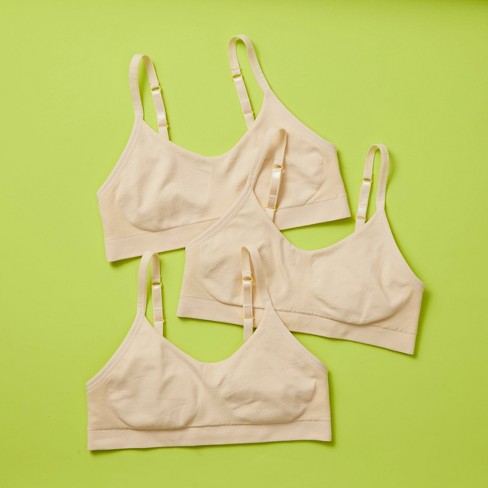 Yellowberry 3pk High-quality Double-layered Seamless Strappy Back Wire ...