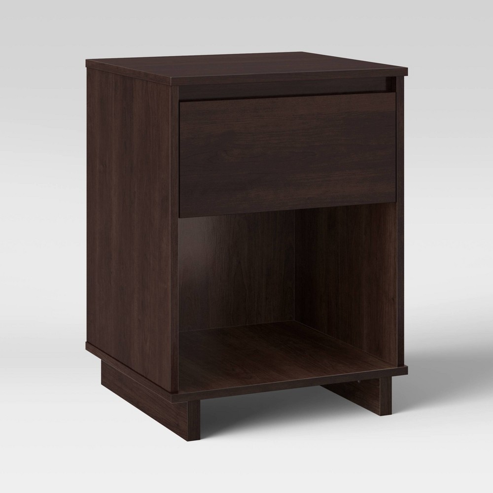 Modern Nightstand Espresso - Room Essentials™: Laminated Particle Board ...
