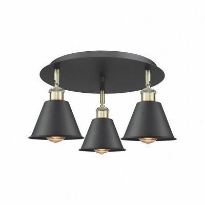 Innovations Lighting Ballston 3 - Light Flush Mount In Black Antique ...