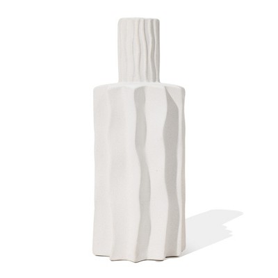 Textured Ceramic Vase White - Threshold™ : Target