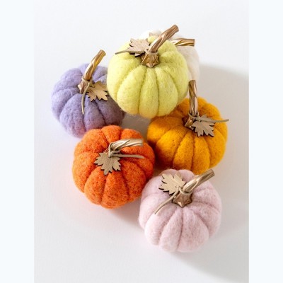 Shiraleah Multicolored Harvest Felt Decorative Pumpkin Garland : Target