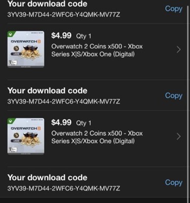 Overwatch 2 Coins X2,200 - Xbox Series X|s/xbox One (digital) : Target