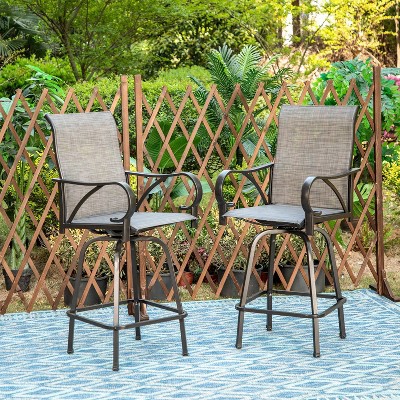 Best Choice Products Set Of 2 Outdoor Swivel Bar Stools, Patio Barstool ...