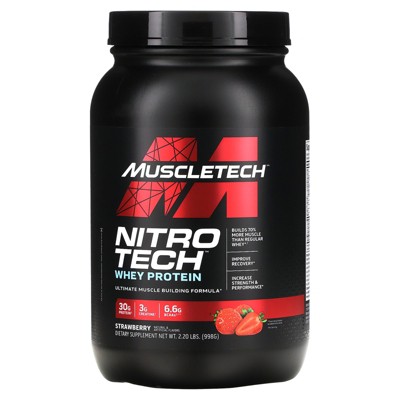Muscletech Nitro-tech® Whey Protein, Strawberry, 2.2 Lbs (998 G) : Target