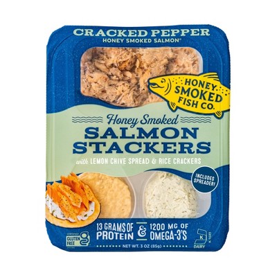 Honey Smoked Fish Co. Salmon Stackers Cracked Pepper - 3oz : Target