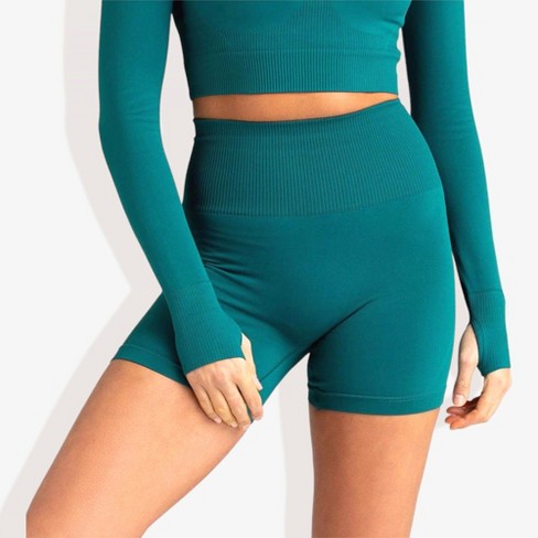 Anna-kaci Women's High-waisted Seamless Biker Shorts Yoga Compression ...