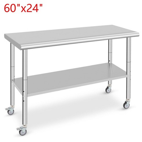 60"x24" Stainless Steel Kitchen Work Prep Table Commercial Workbench ...