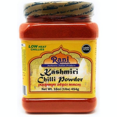 Kashmiri Chilli Powder (deggi Mirch, Low Heat) - 16oz (1lb) - Rani ...