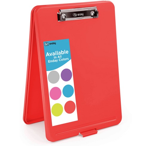 Enday Translucent Clipboard Storage Case, Red : Target