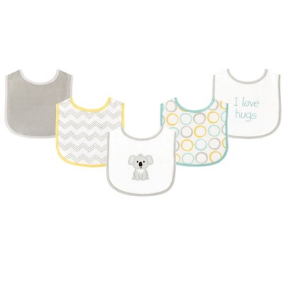 Luvable Friends Baby Girl Cotton Terry Drooler Bibs With Peva Back 10pk ...