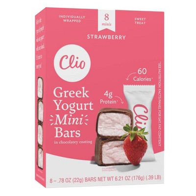 Clio Snacks Strawberry Greek Yogurt Mini-bars - 6.2oz/8ct : Target