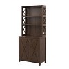 Home Source Elegant Wall Bar Cabinet Mahogany: Storage Unit With Fixed ...