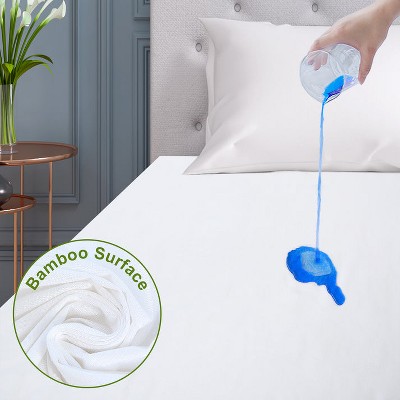Biloban-waterproof Mattress Protector - Bamboo Rayon Surface, Queen, 2 ...