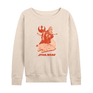 Women's - Star Wars - Han & Chewie Lightweight French Terry Wide Neck ...