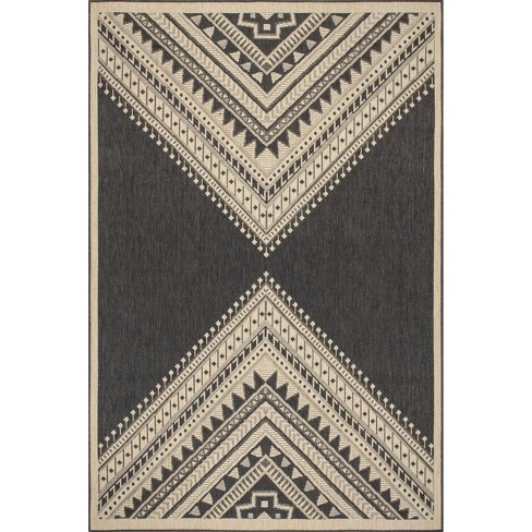Nuloom Landry Aztec Indoor And Outdoor Area Rug, Gray, 5'x8' : Target