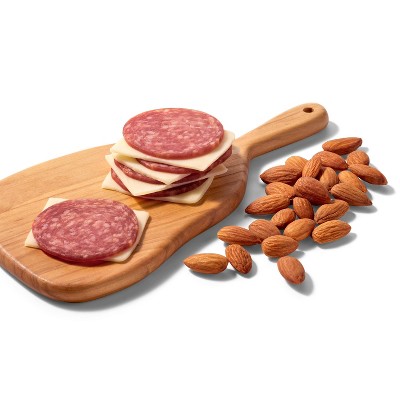 Uncured Genoa Salami, Provolone Cheese And Roasted Almonds Snacker - 2 ...