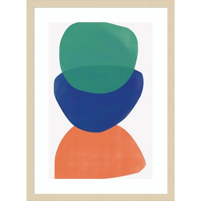 Amanti Art Big Shape Relief No2 By Cartissi Wood Framed Wall Art Print ...