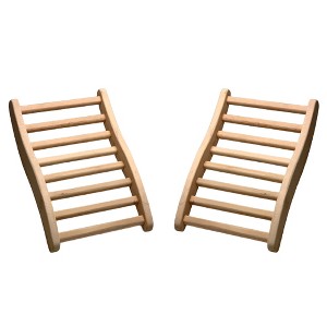 Dynamic Saunas S-Shaped Sauna Backrest, Ergonomic Wooden Support w ...
