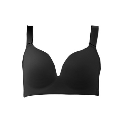 Allegra K Women's Adjustable Straps Full Coverage Push Up Bras Black 80 ...