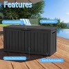 MooxvMoo 80 Gallon Deck Box with Lockable Lid, Weatherproof Wood-Grain ...