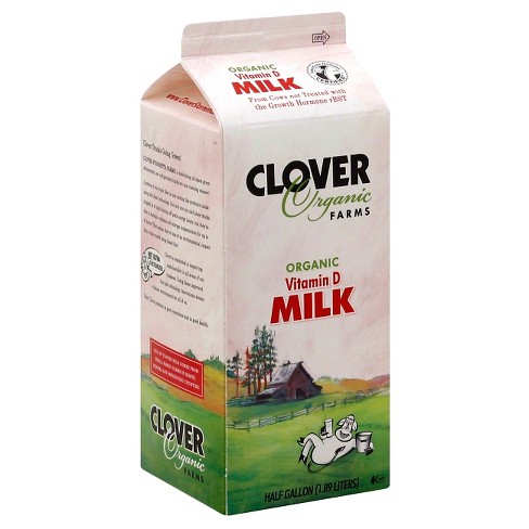 Clover Organic Farms Milk - 0.5gal : Target