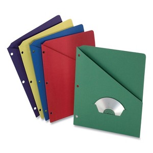 Pendaflex Slash Pocket Project Folders, 3-hole Punched, Straight Tab ...