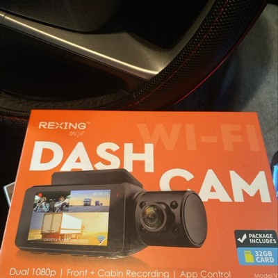 Rexing V3c Dual Channel Front And Cabin 1080p Dash Cam With App Control ...