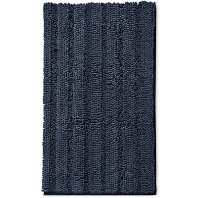 Hearth & Harbor Bathroom Rugs, 2 Piece Chenille Bath Mat Set - Navy ...