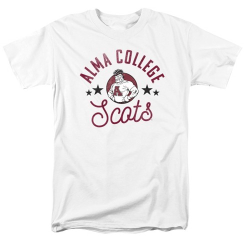 Alma College Official Scots Adult T Shirt,white, Medium : Target