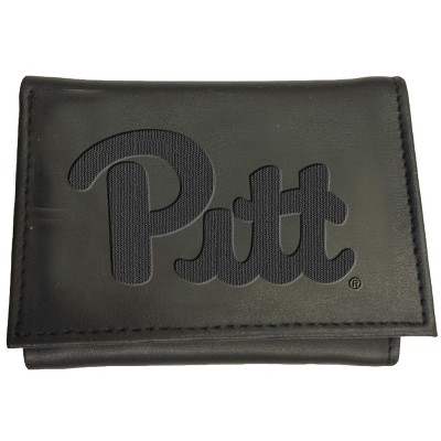 Evergreen Ncaa Pitt Panthers Black Leather Trifold Wallet Officially ...