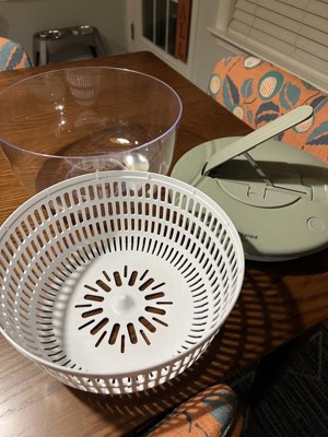 5qt Salad Spinner Clear - Figmint™: Large Strainer, Abs Material, Hand ...