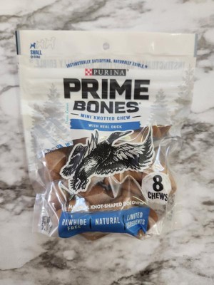 Purina Prime Bones Mini Knotted Rawhide Free With Natural Duck Chewy ...