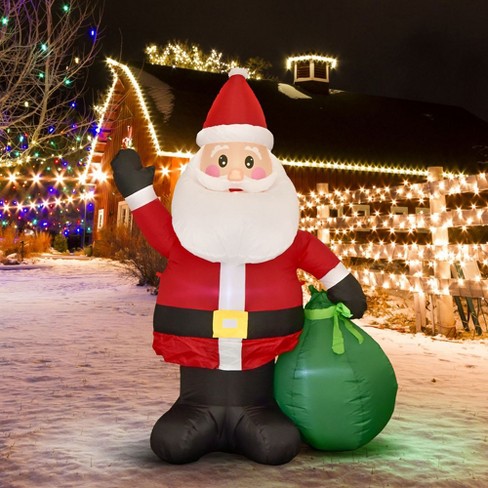 Fun Little Toys Nifti Nest Inflatable Christmas Decor, 6in- Santa Claus ...